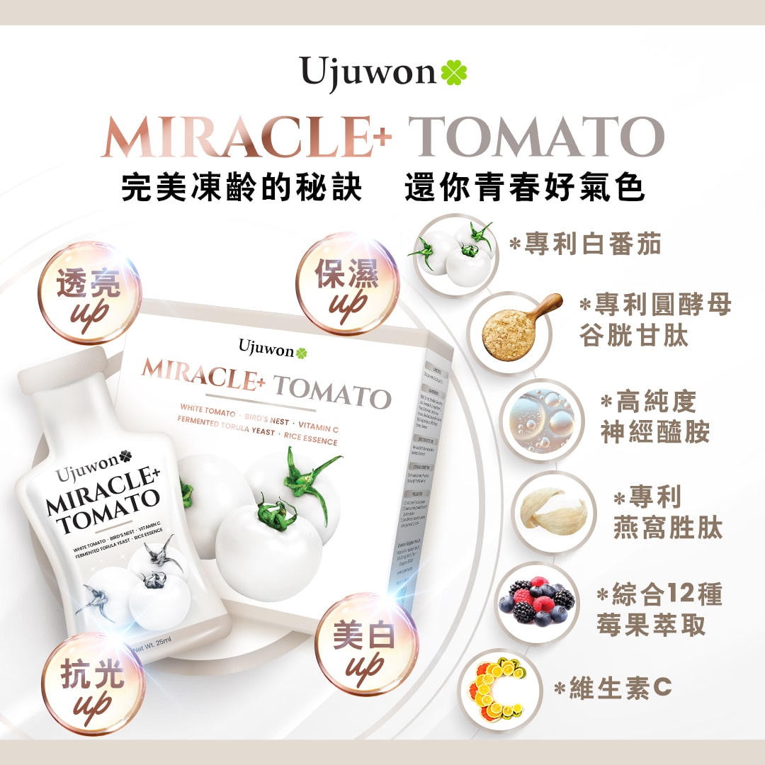 Ujuwon Miracle+ 奇蹟白番茄亮白飲 – Ujuwon TW